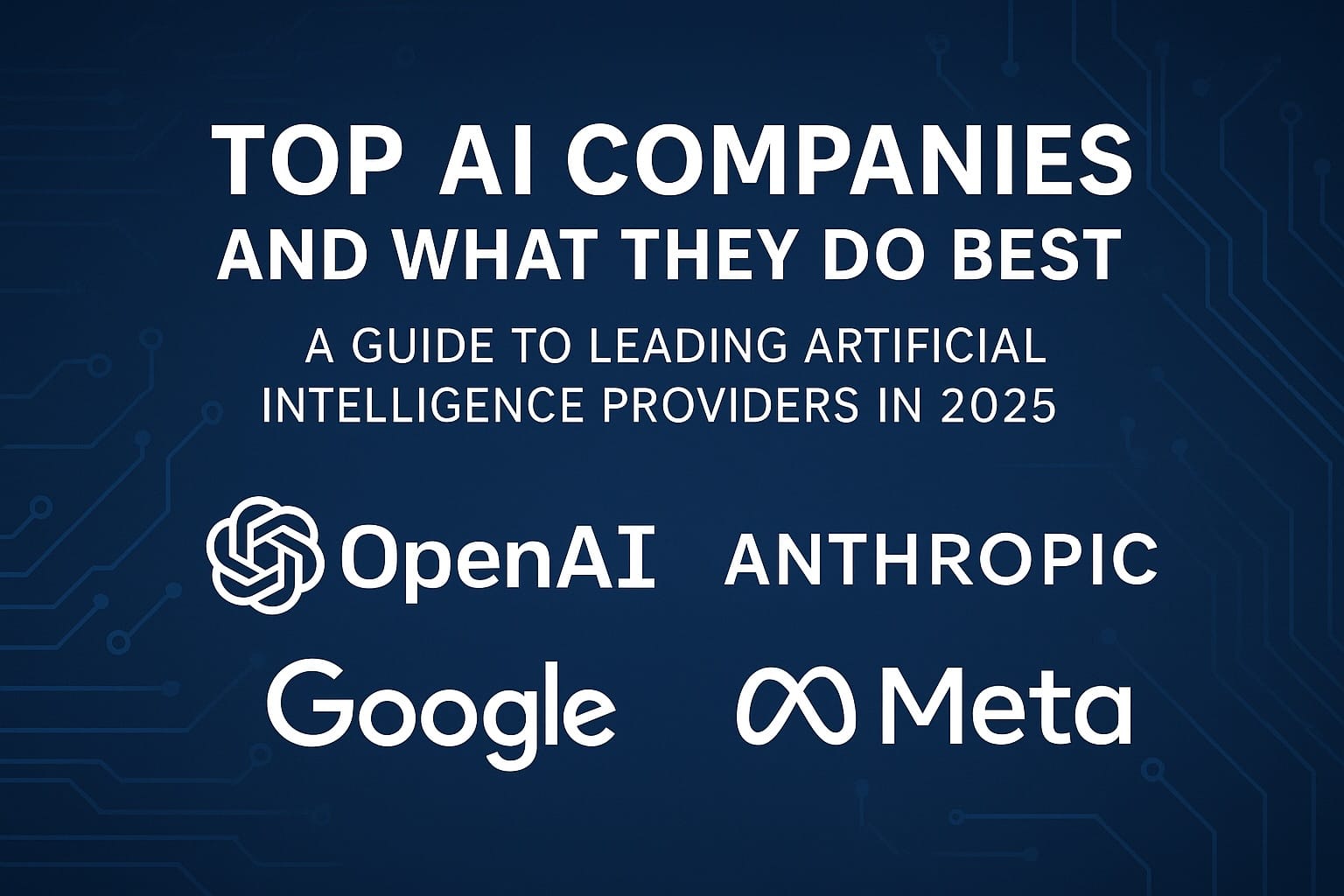 Top AI Companies and What They Do Best: A Guide to Leading Artificial ...